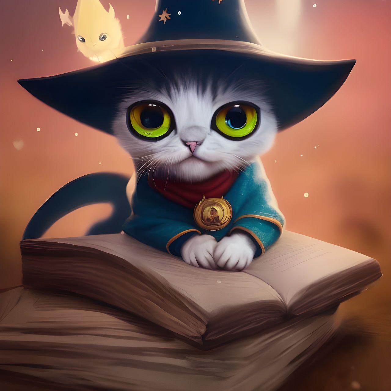 Wizard cat #6 - AI Generated Artwork - NightCafe Creator