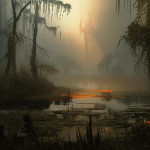 Swamp of Radiation - AI Generated Artwork - NightCafe Creator