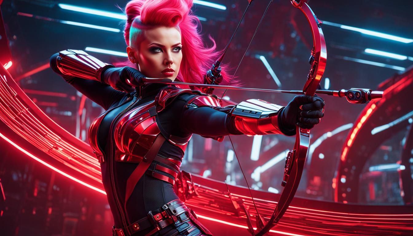 Cyber Archer 3 - AI Generated Artwork - NightCafe Creator