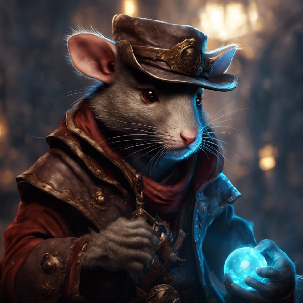 Ratfolk, mage, adventurer, - AI Generated Artwork - NightCafe Creator