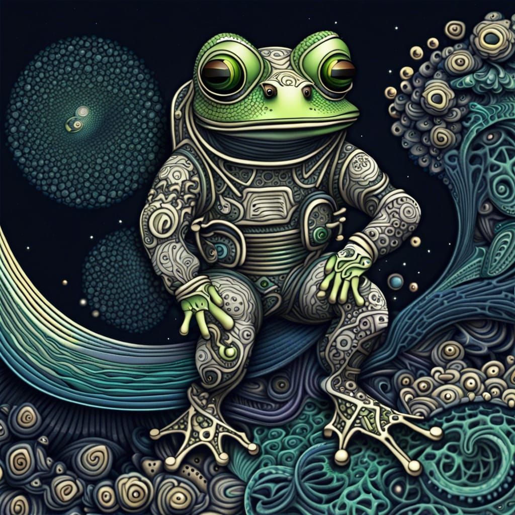 Frog astronaut - AI Generated Artwork - NightCafe Creator