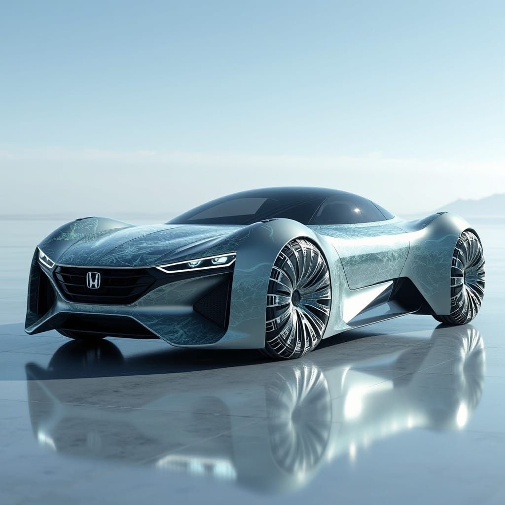 Biomimetic Hyper Car Concept in Hyper-Realistic Me... - AI Art