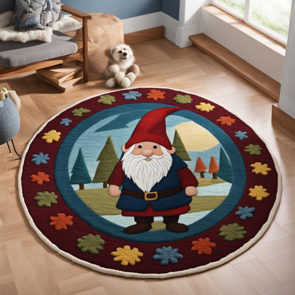 Gnome rug - AI Generated Artwork - NightCafe Creator
