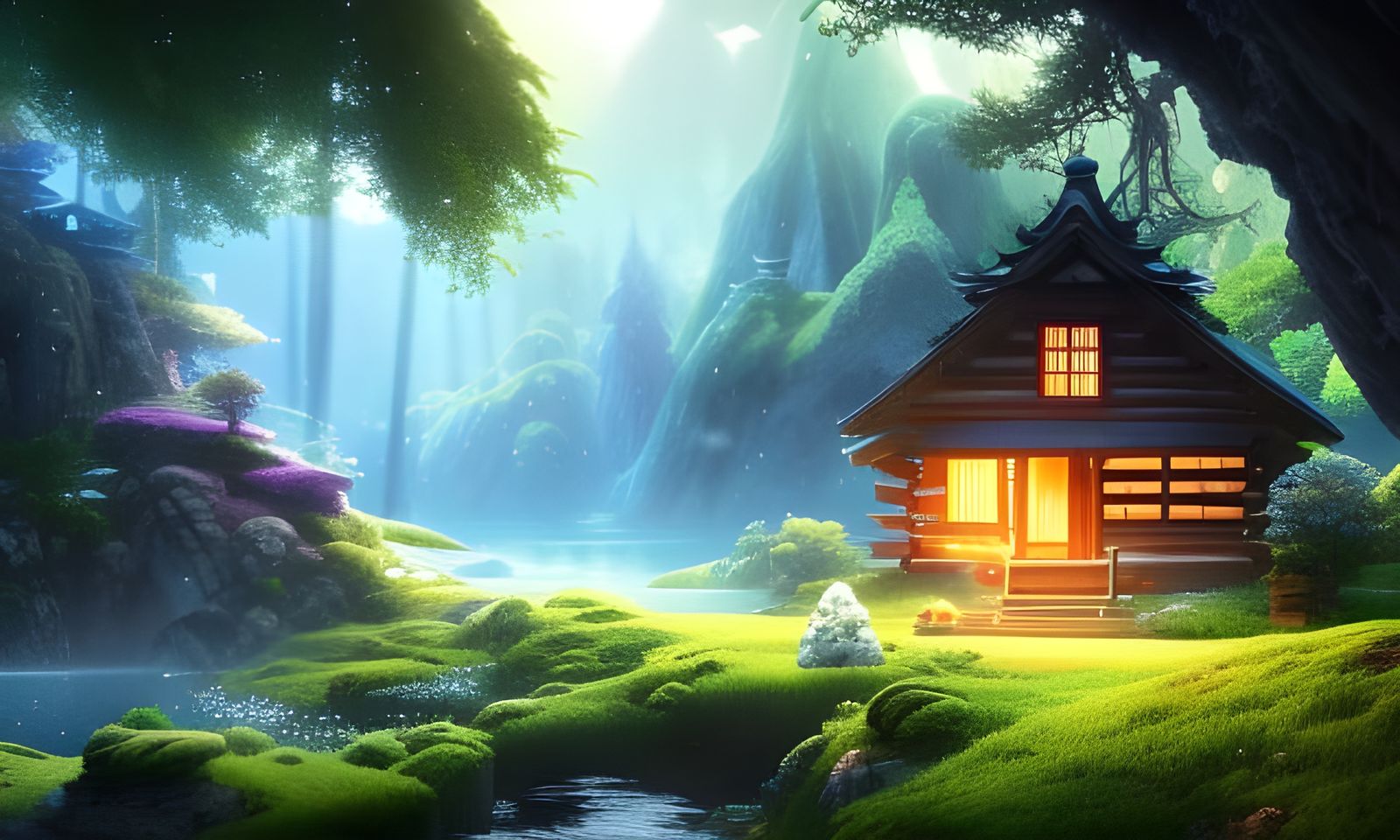 Cozy Cabin - AI Generated Artwork - NightCafe Creator