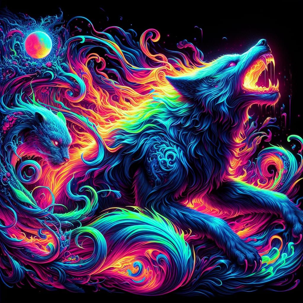 NIGHTWOLF - AI Generated Artwork - NightCafe Creator