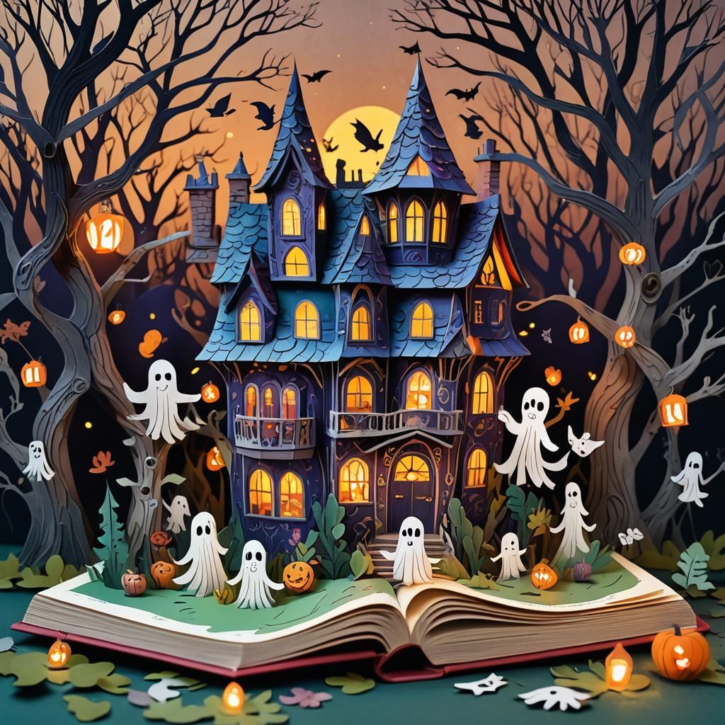 Pop-up Ghost Story - AI Generated Artwork - NightCafe Creator