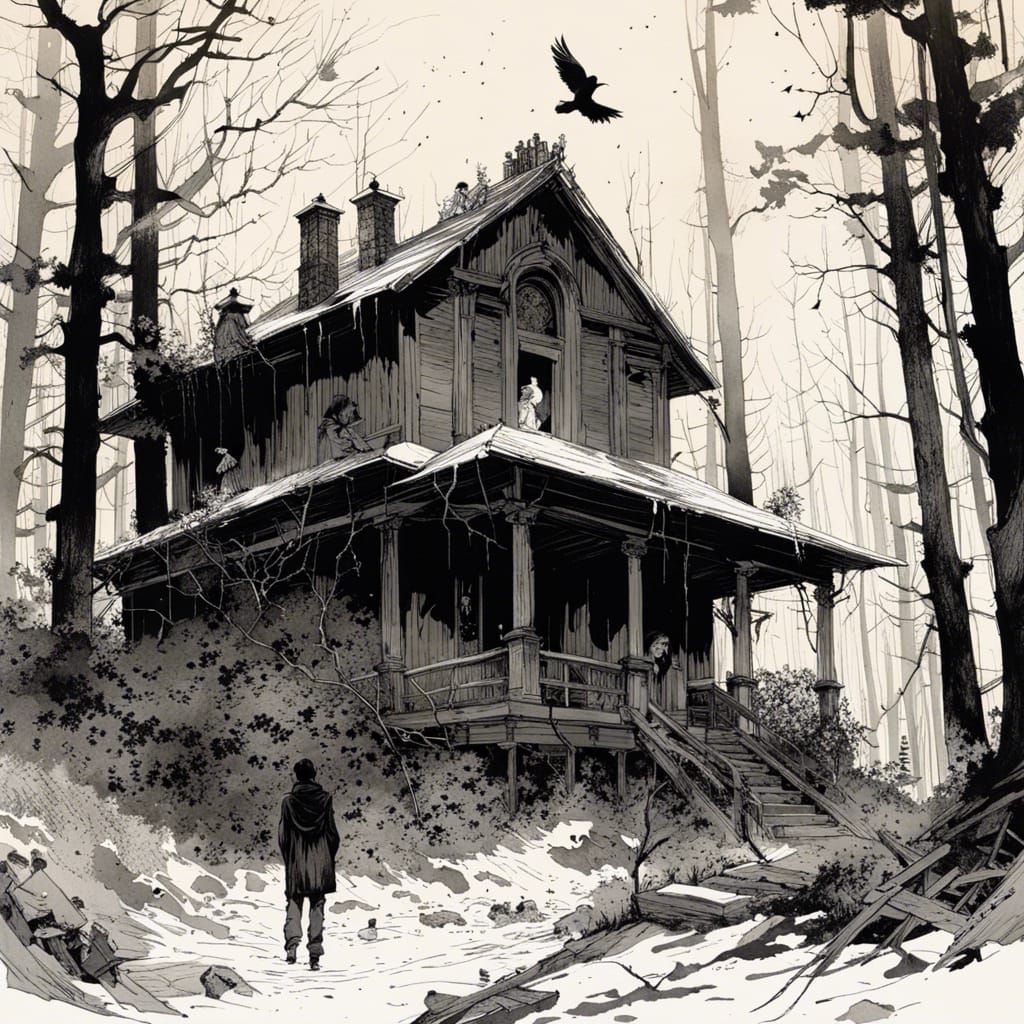 Haunted Cabin in the Woods! #2 - AI Generated Artwork - NightCafe Creator