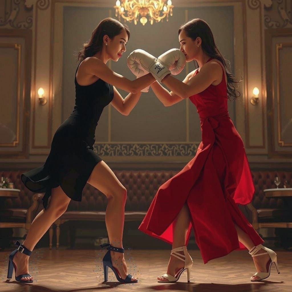 Women in fight - High-Octane Female Boxing Moment in Hyper-R...