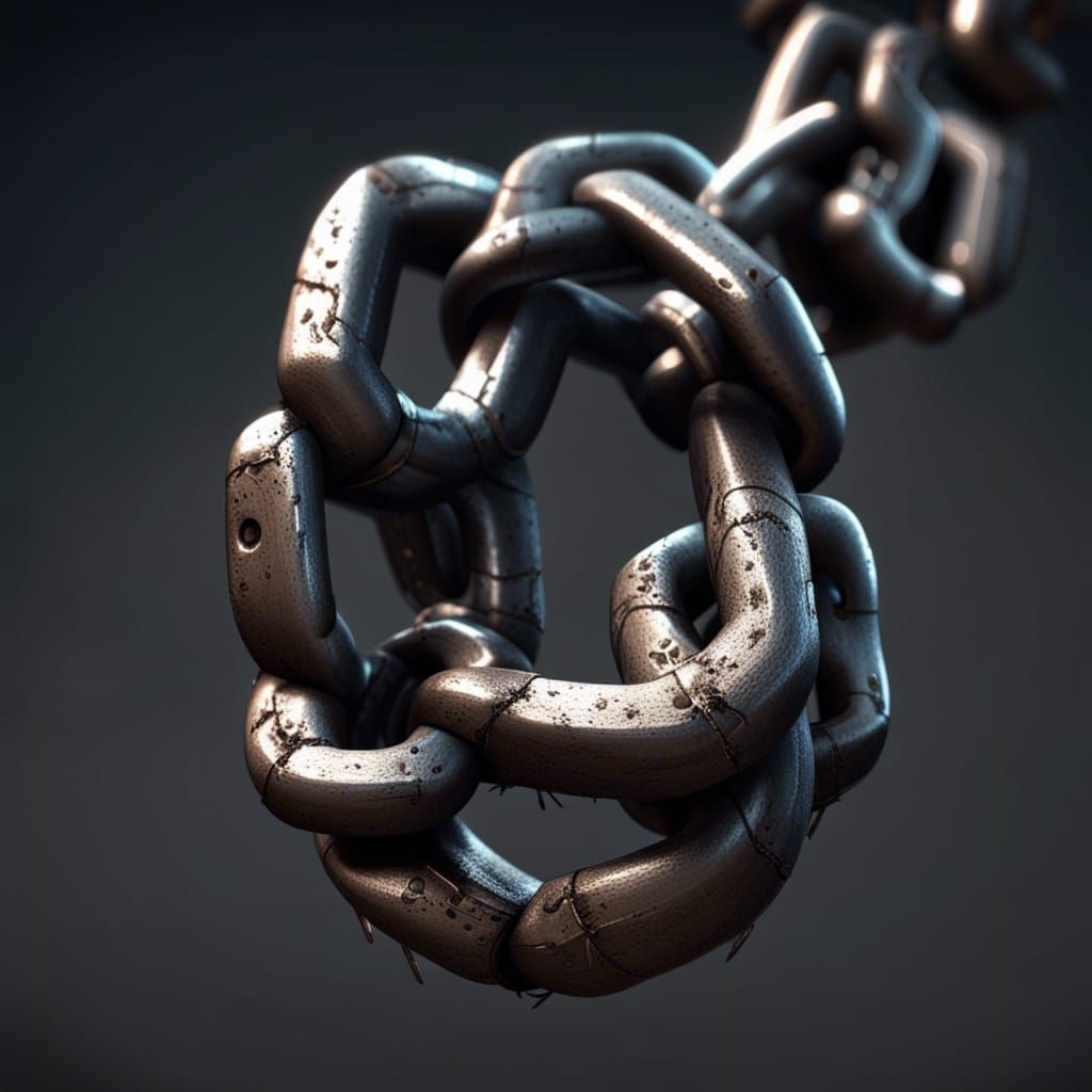 Hand Sketch of a broken Link of a heavy chain - AI Generated Artwork ...