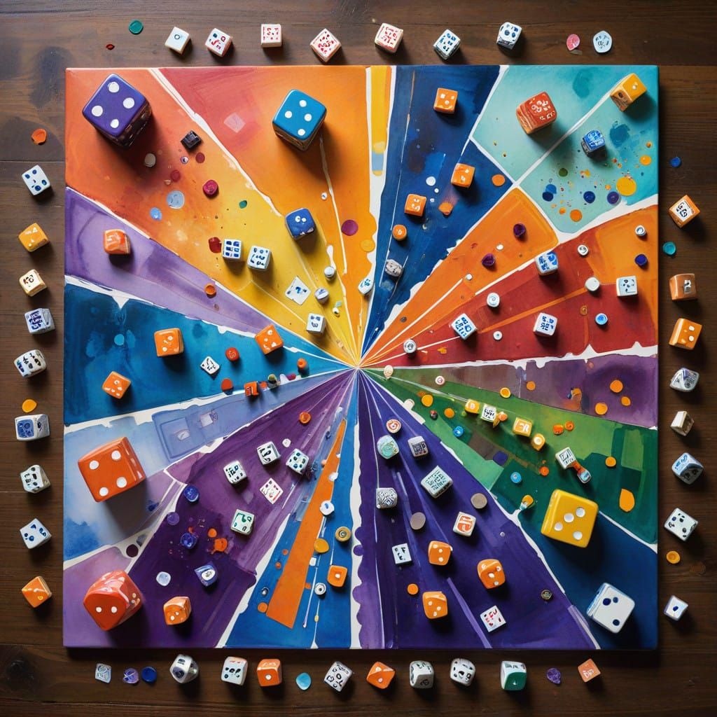 A Different Game - Whimsical Board Game Scene in Watercolor ...