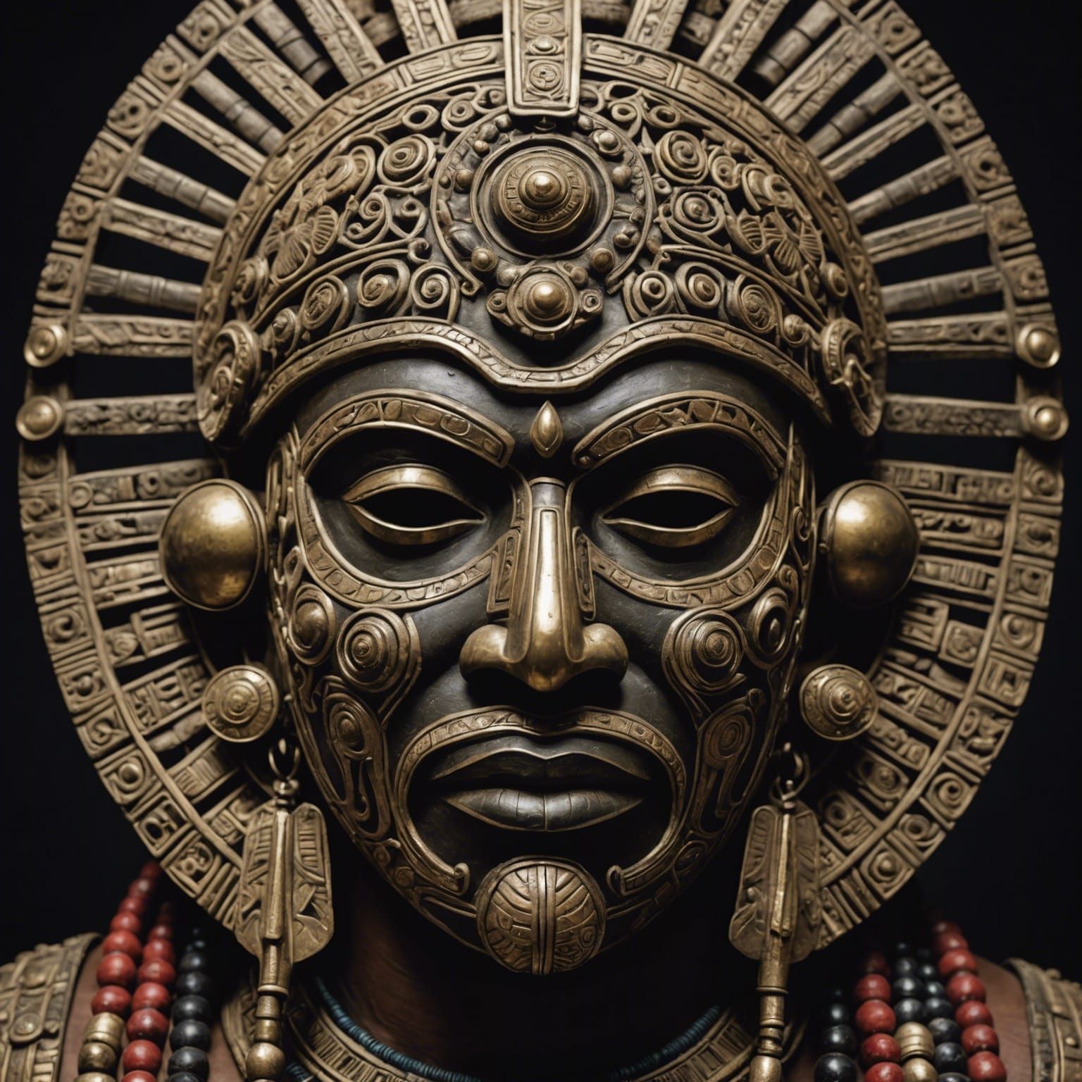 Beautiful intricacies of an ancient war mask worn by revered tribal ...