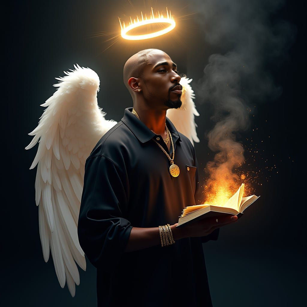 Majestic 2pac Transcends Reality with Angelic Prop... - AI Art