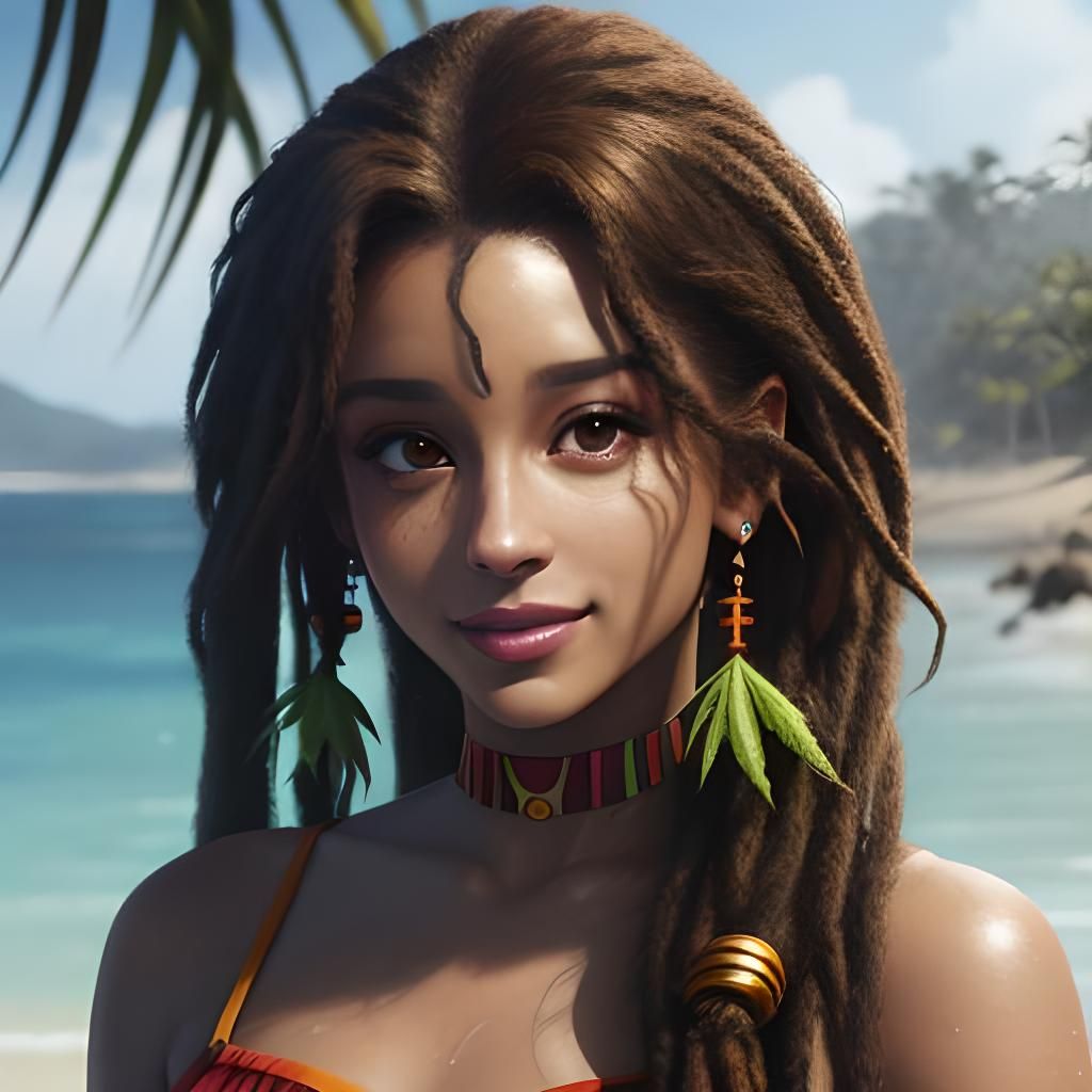 Rasta Girl - AI Generated Artwork - NightCafe Creator