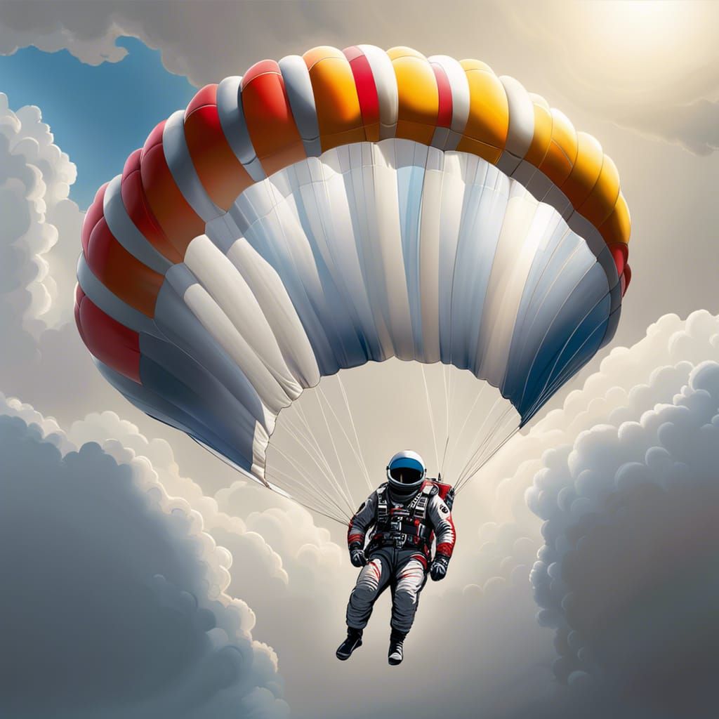 skydiving Felix Baumgartner parachute by the artist "Felix Baumgartne ...