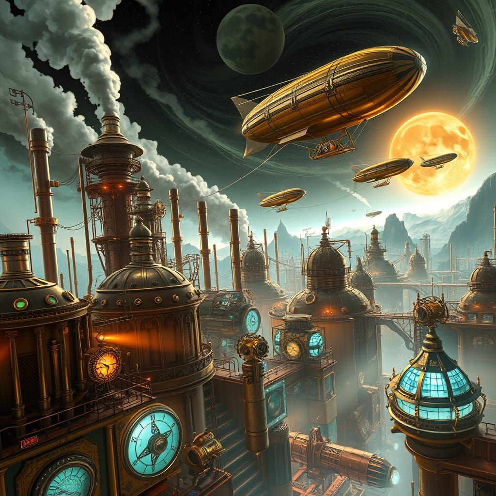 Colony - Steampunk Metropolis on a Distant Celestial Body