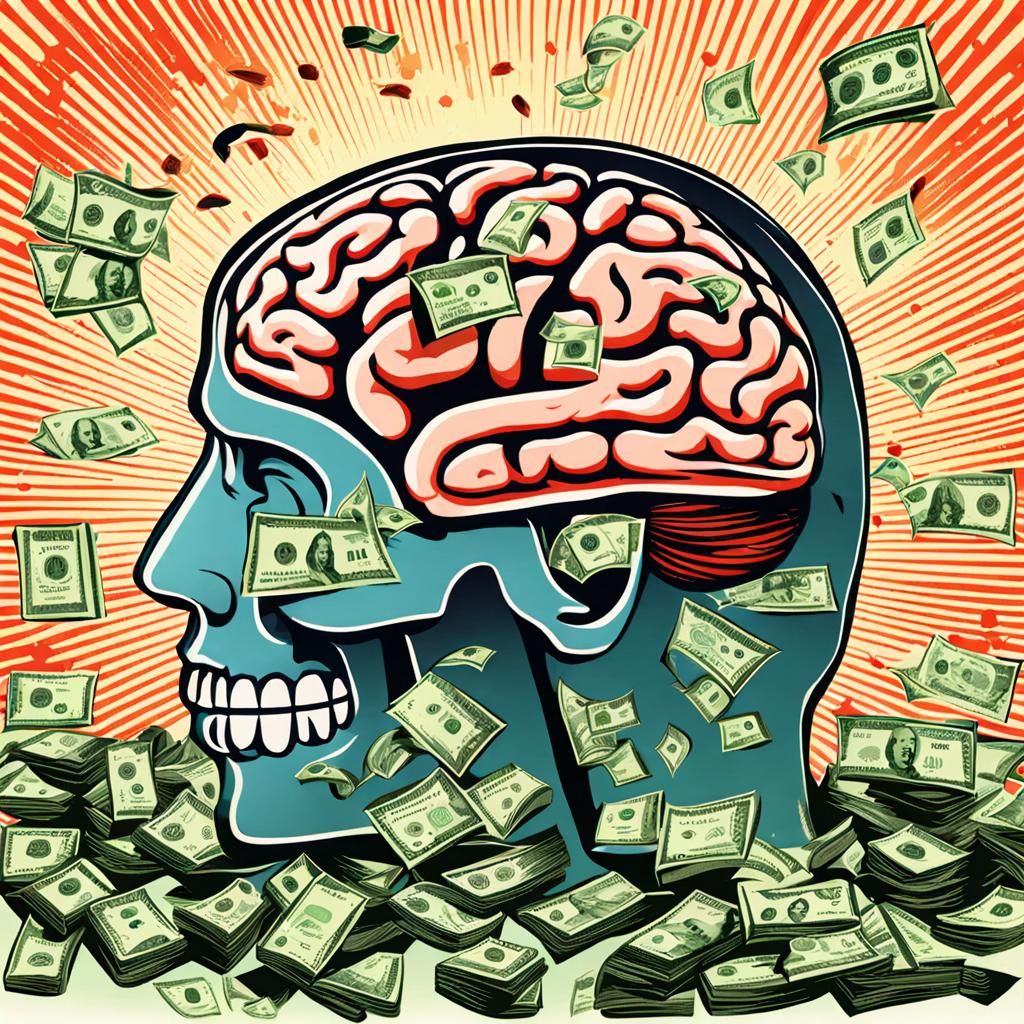 Stockmarket Money Brain Damage - AI Generated Artwork - NightCafe Creator
