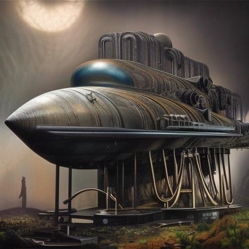 ALIEN SUBMARINE MUSEUM PIECE 2 - AI Generated Artwork - NightCafe Creator