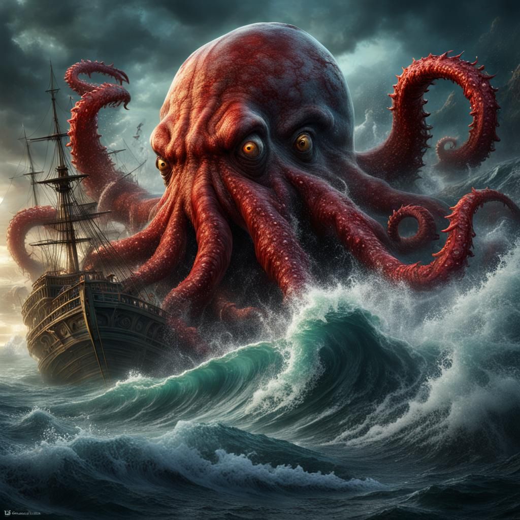 A Kraken 2 - AI Generated Artwork - NightCafe Creator