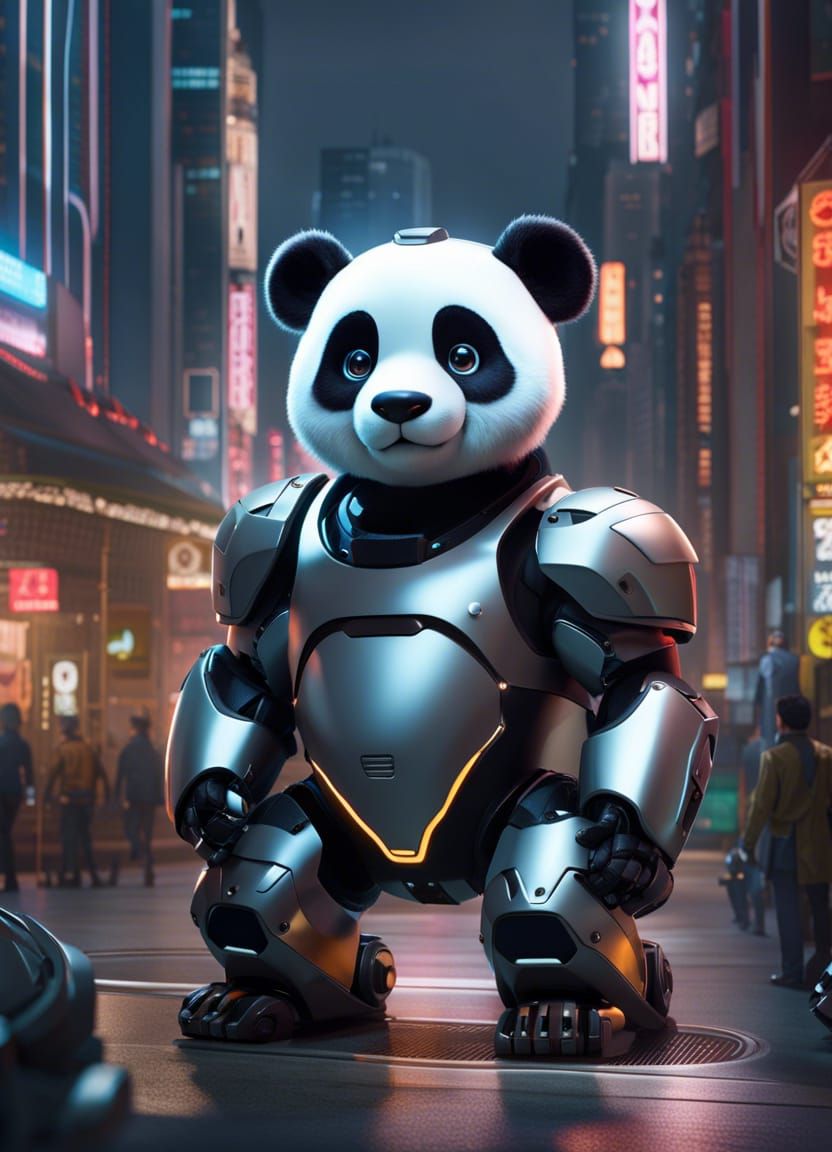 Robo-Panda III - AI Generated Artwork - NightCafe Creator