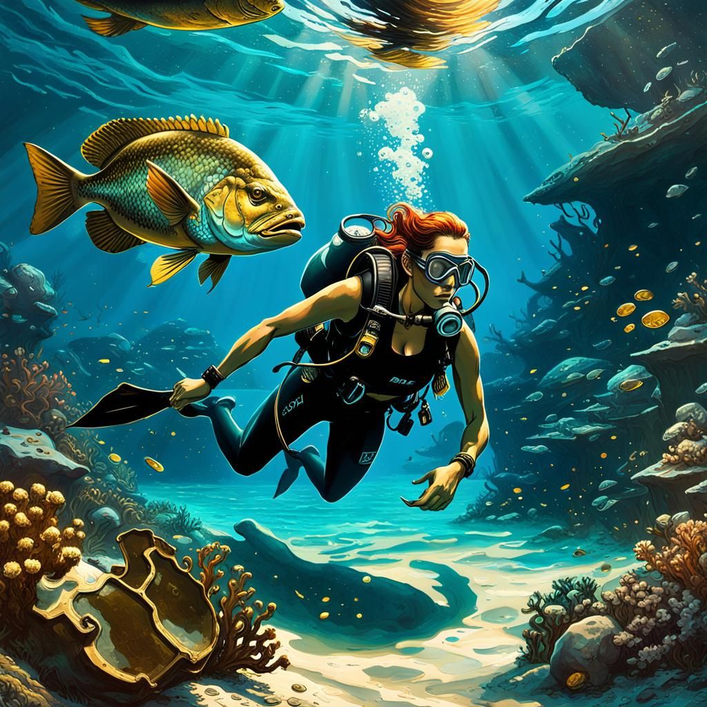 A shallow dive - AI Generated Artwork - NightCafe Creator