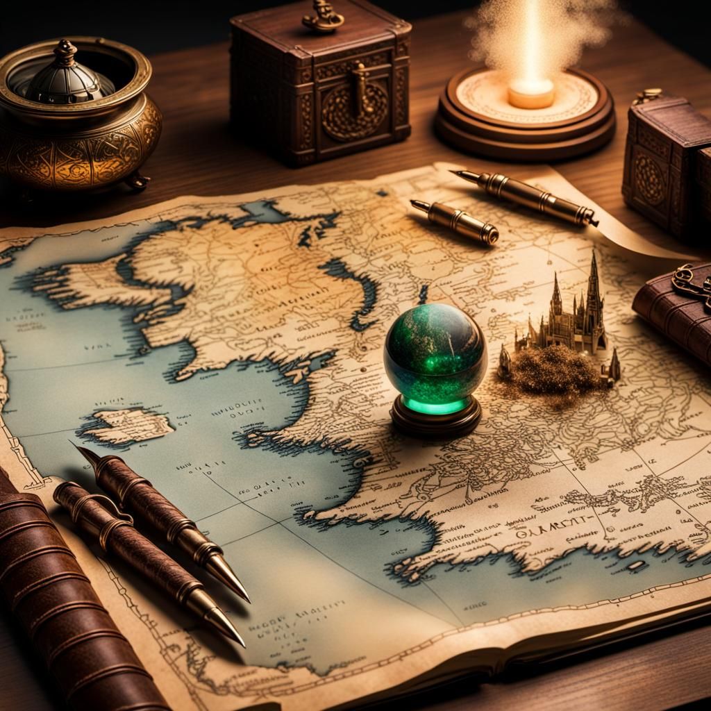 Magical map - AI Generated Artwork - NightCafe Creator