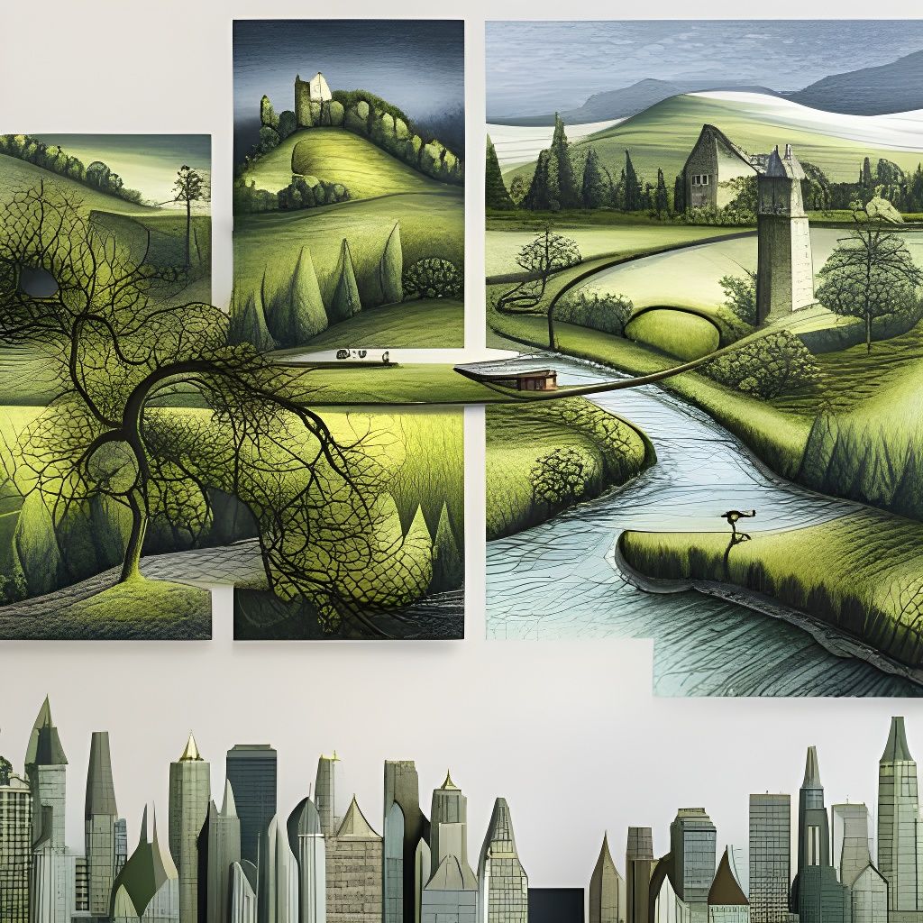 landscape by Ian Miller and Amanda Clark - AI Generated Artwork ...