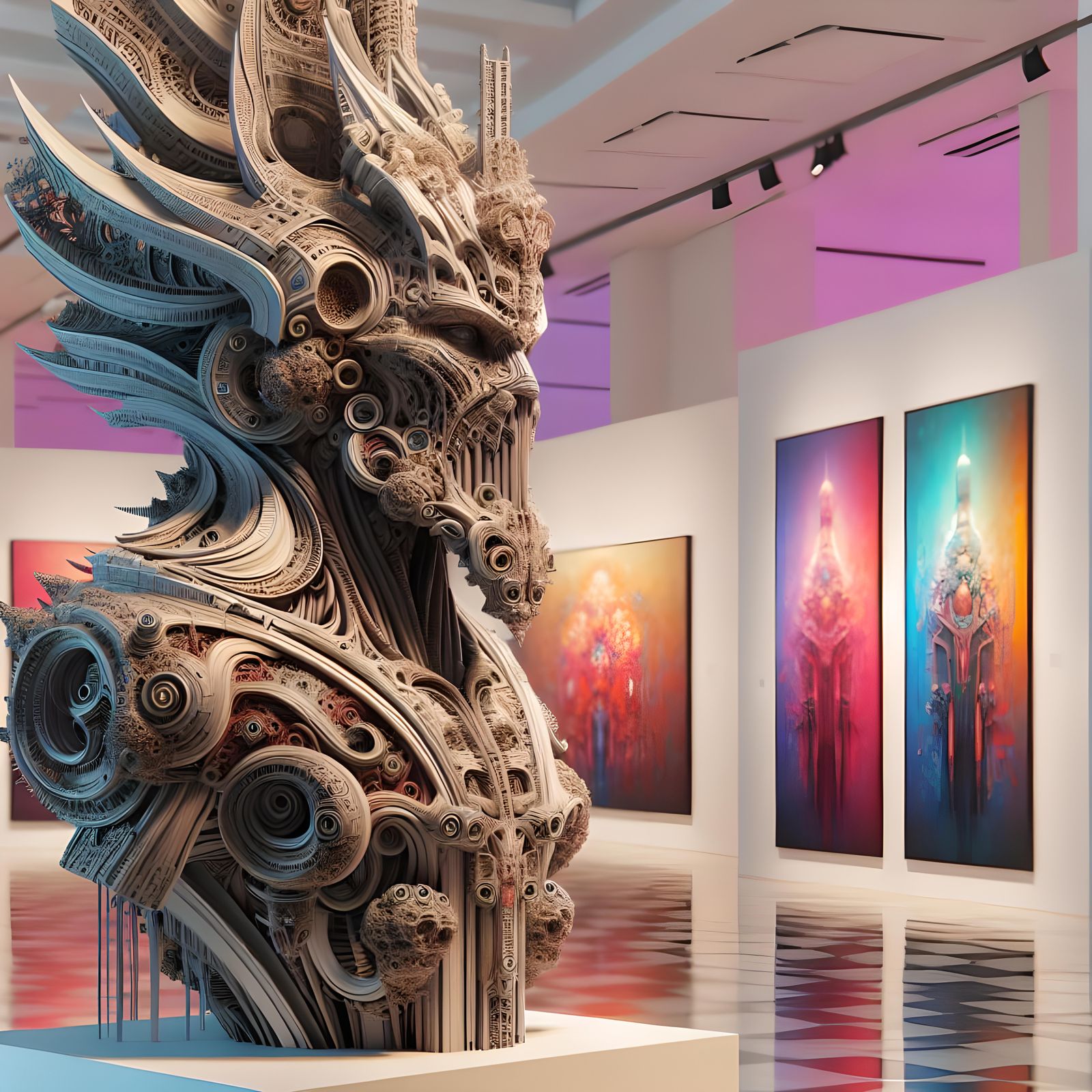 A strange 3D sculpture that encompasses as many colors and textures as ...