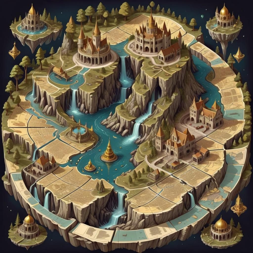 Isometric Map - AI Generated Artwork - NightCafe Creator
