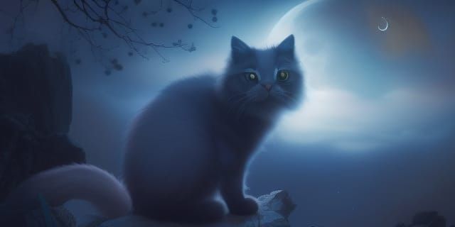 Night Cat - AI Generated Artwork - NightCafe Creator