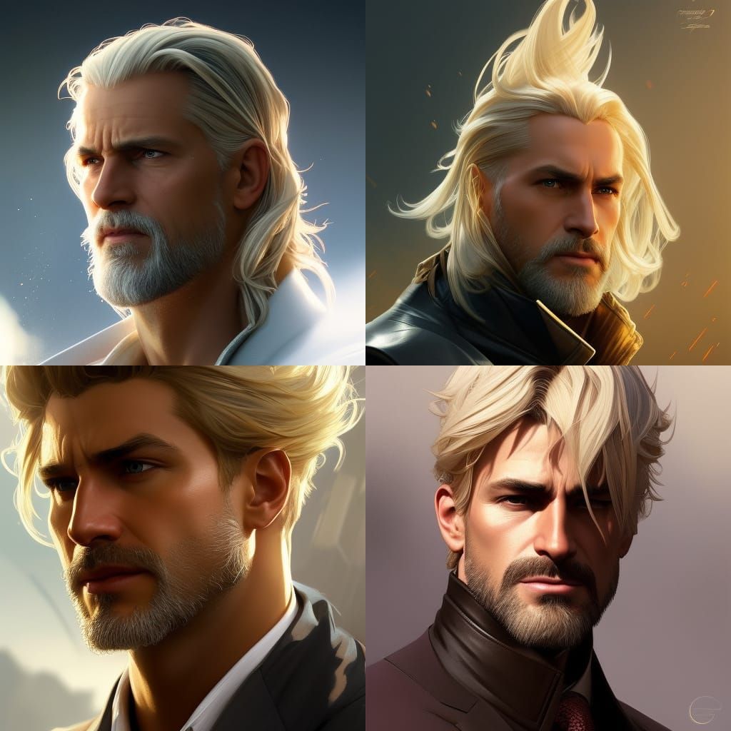 Handsome blonde father - AI Generated Artwork - NightCafe Creator