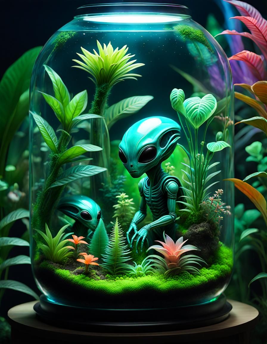 Alien Terrarium 2 - AI Generated Artwork - NightCafe Creator