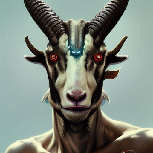 Cyborg Goat 3 - AI Generated Artwork - NightCafe Creator