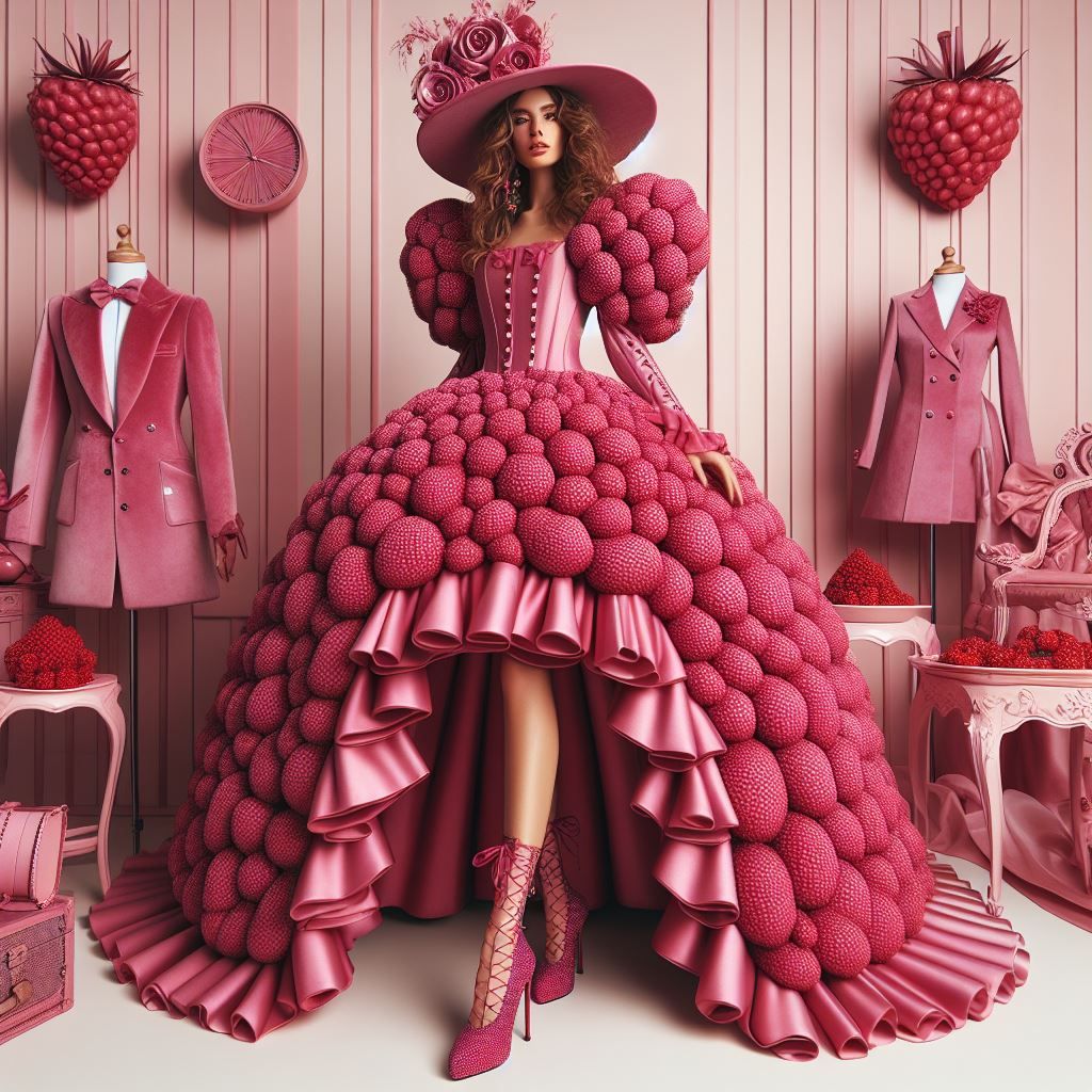 Raspberry dress - AI Generated Artwork - NightCafe Creator