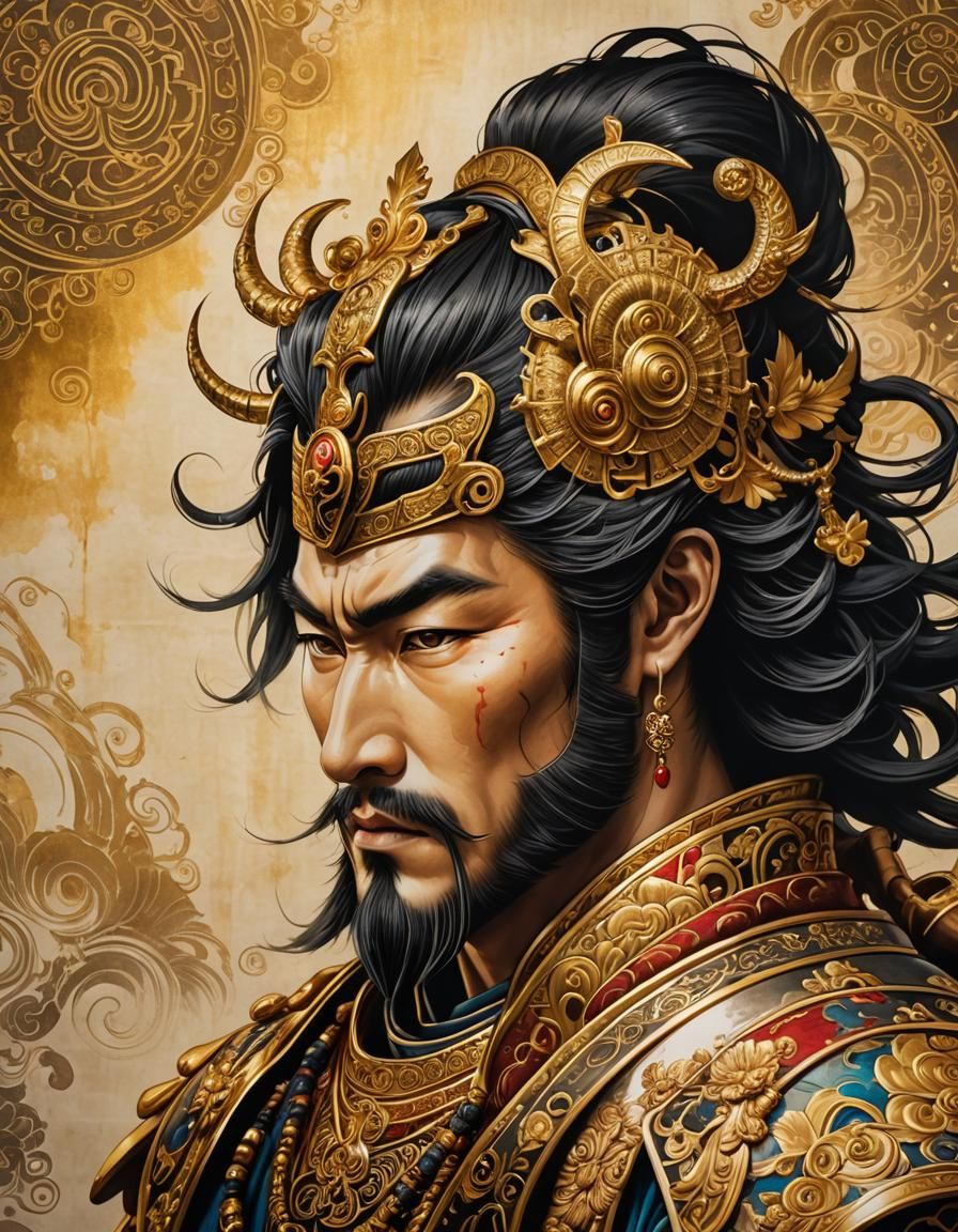 Red Shogun - AI Generated Artwork - NightCafe Creator