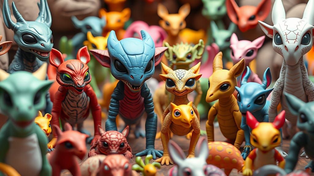 Hyperrealistic Claymation Futuristic Alien Zoo in ... - AI Art