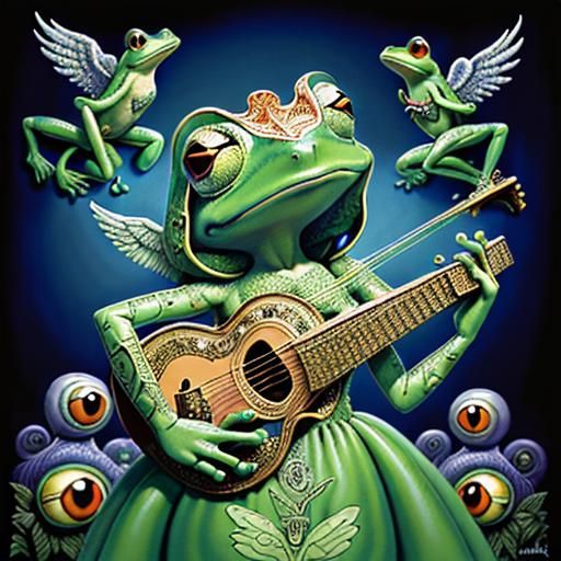 Frog angels - AI Generated Artwork - NightCafe Creator