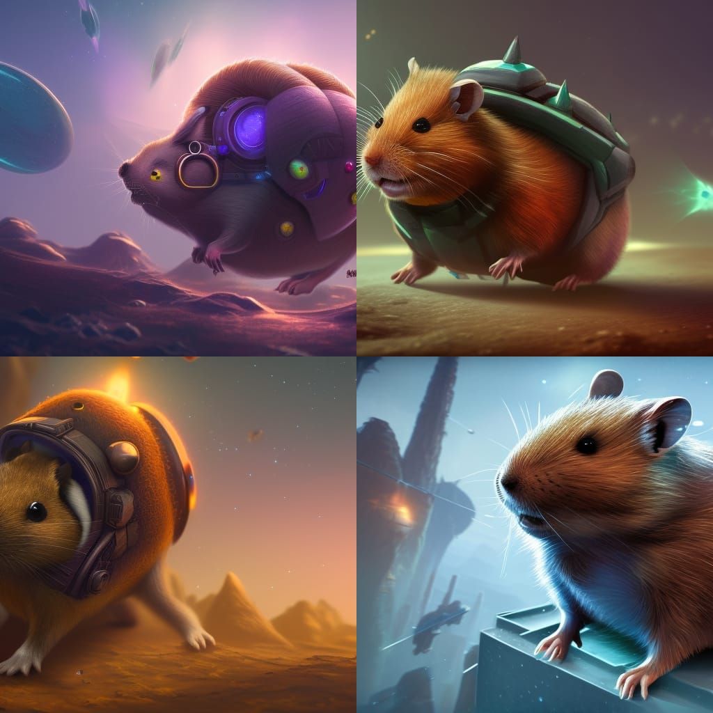 giant miniature space hamster - AI Generated Artwork - NightCafe Creator
