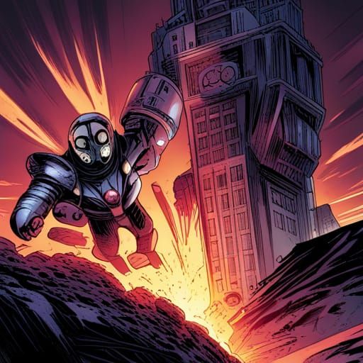 Reactor Man vs The Goth - AI Generated Artwork - NightCafe Creator