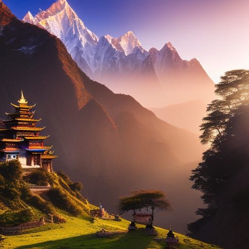 Himalayas - AI Generated Artwork - NightCafe Creator