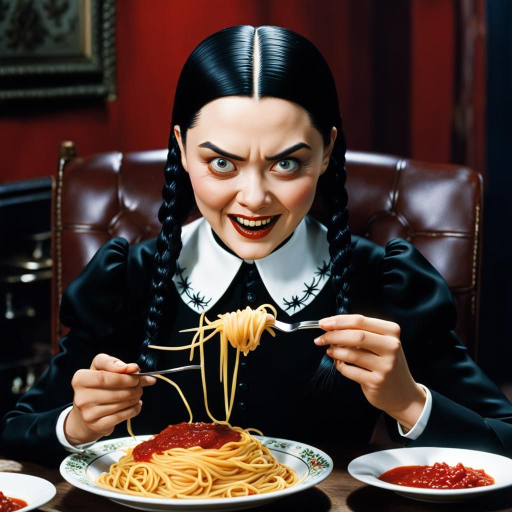 Wednesday's Spaghetti - AI Generated Artwork - NightCafe Creator