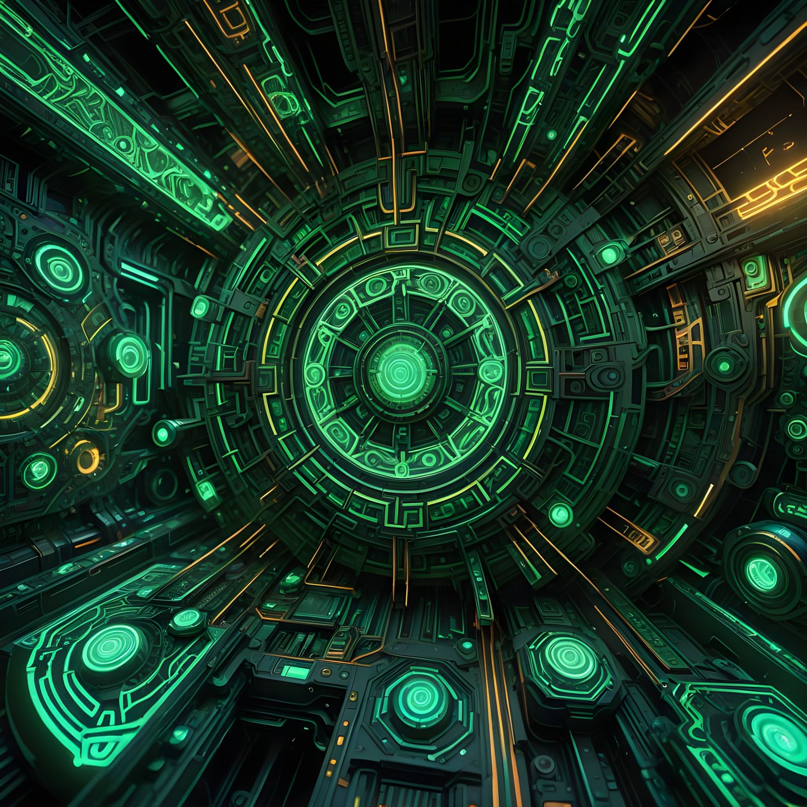 A vibrant emerald green **void** - Surreal Emerald Void Expl...