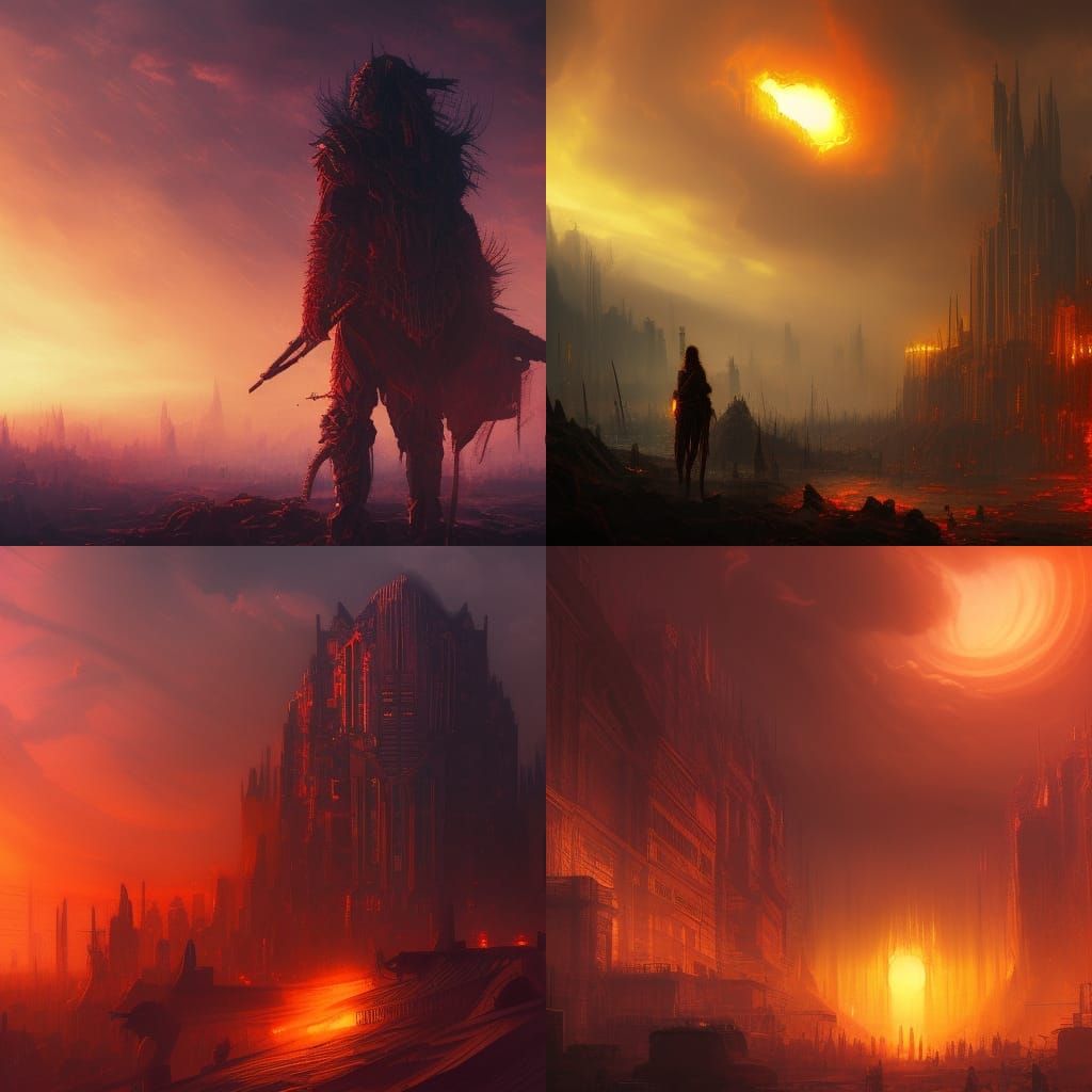 The falling sun - AI Generated Artwork - NightCafe Creator