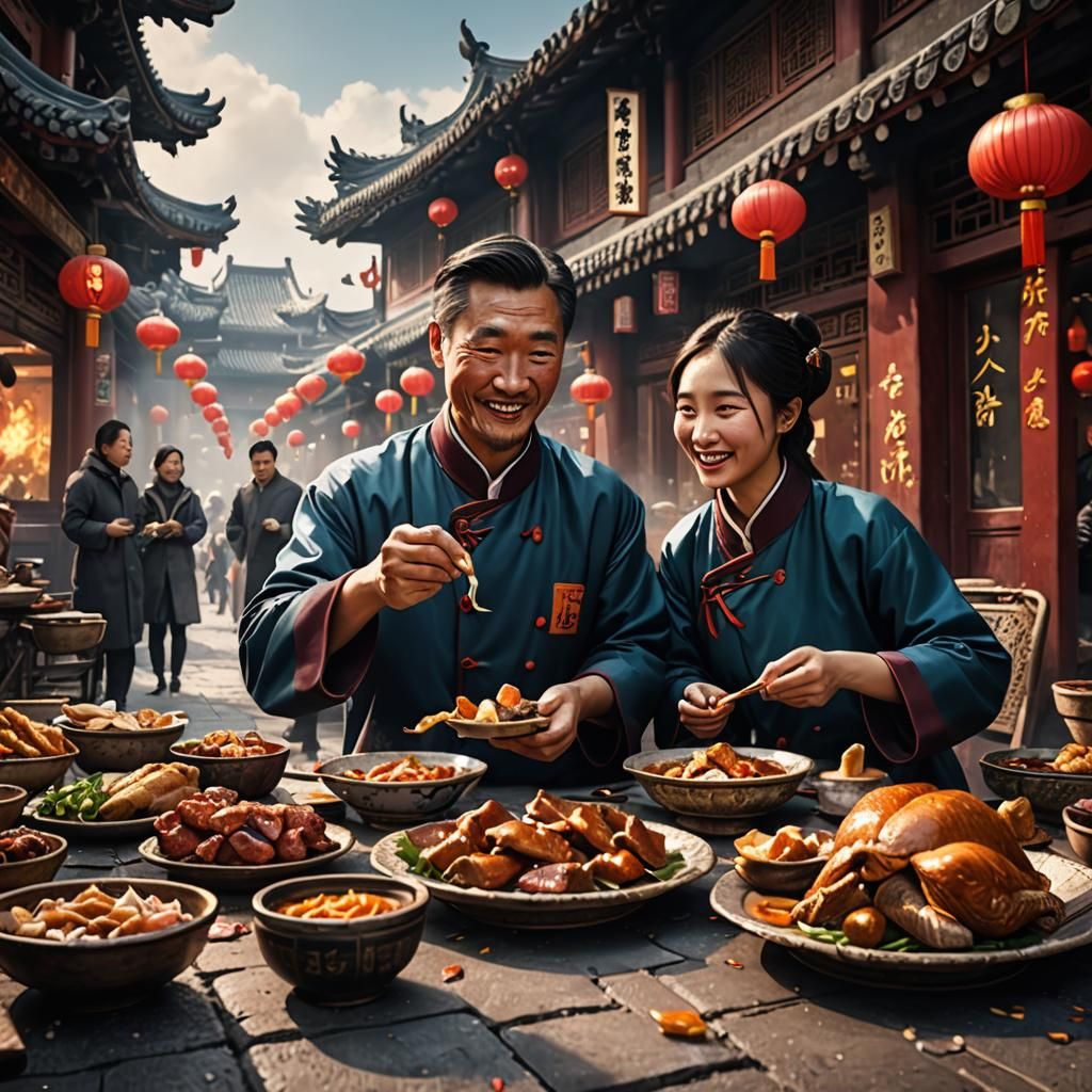 Eating... Peking Duck in Beijing - AI Generated Artwork - NightCafe Creator