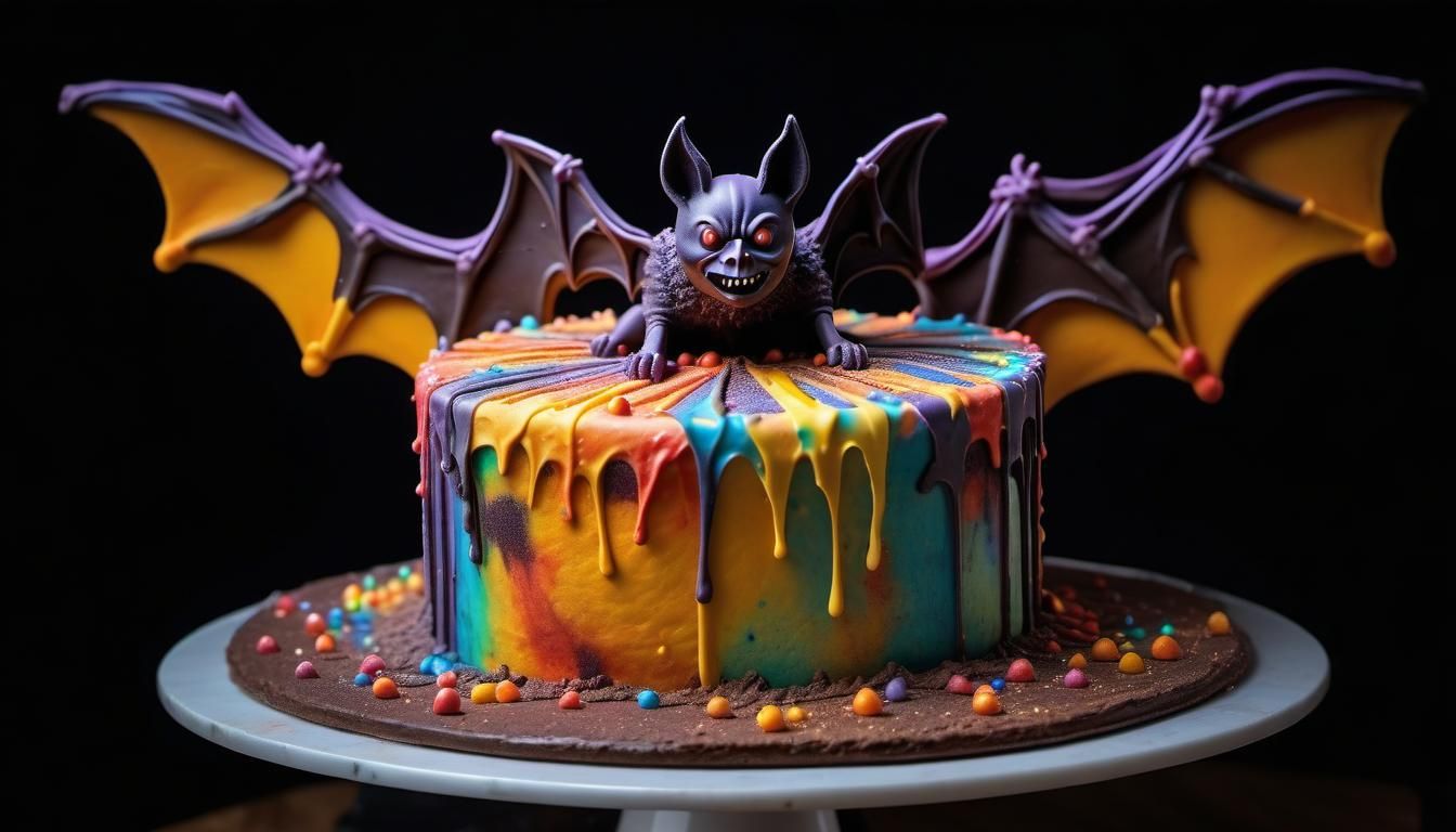 Bat Cake - AI Generated Artwork - NightCafe Creator
