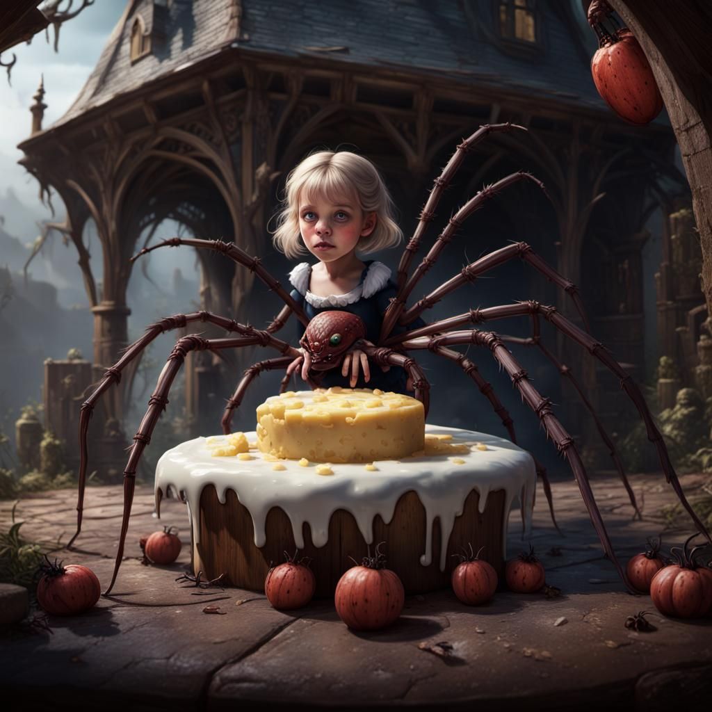 Little Miss Muffett and the Spider - AI Generated Artwork - NightCafe ...