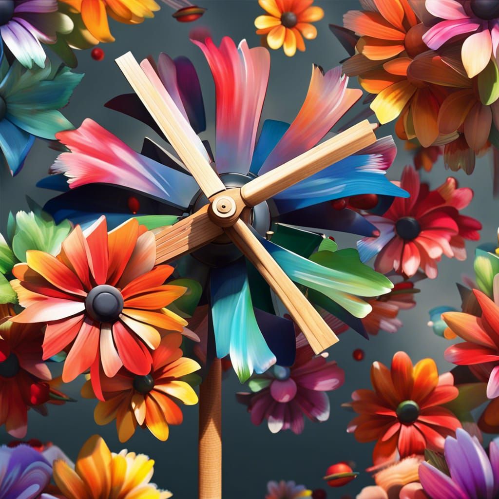 Flower Pinwheel - AI Generated Artwork - NightCafe Creator
