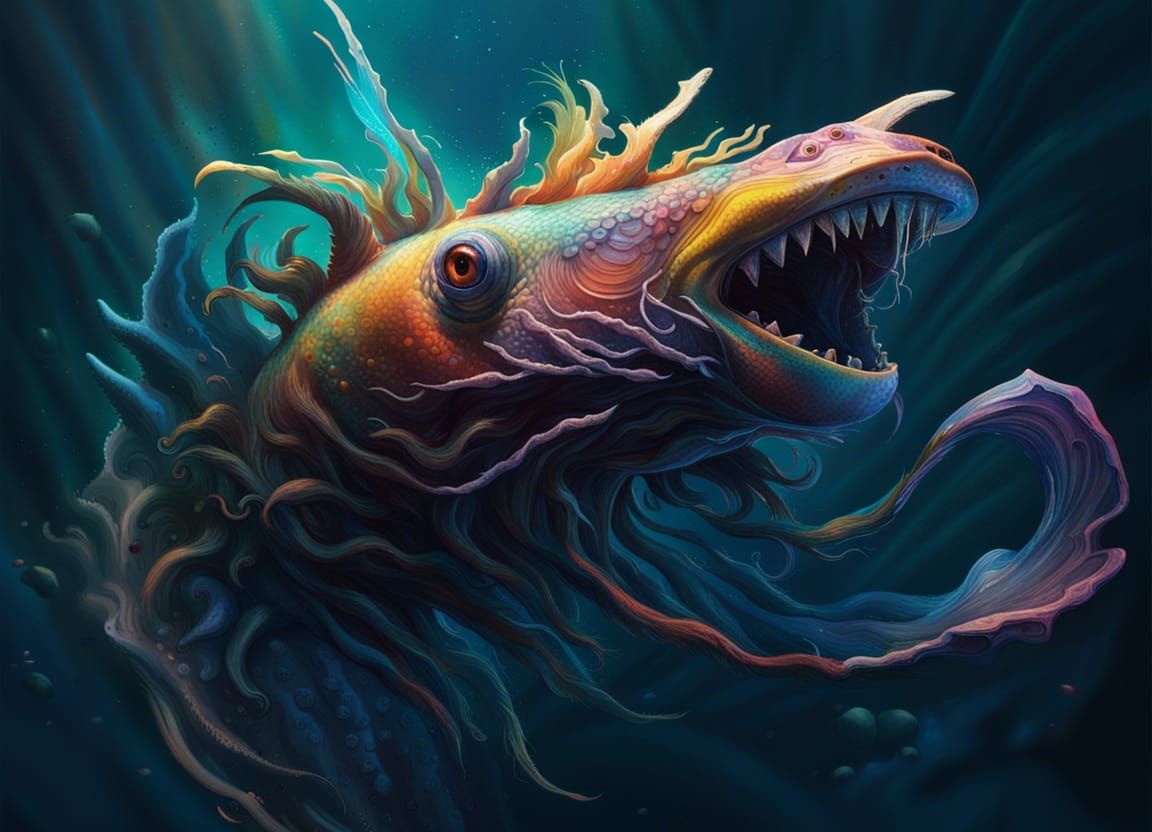 A reimagined coelacanth - AI Generated Artwork - NightCafe Creator