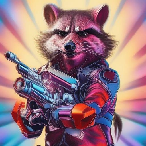 Rocket Raccoon - AI Generated Artwork - NightCafe Creator