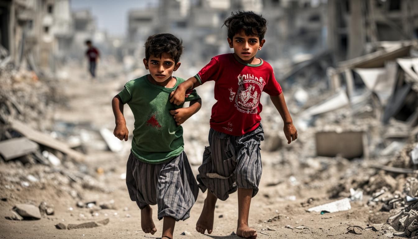 children of gaza - AI Generated Artwork - NightCafe Creator