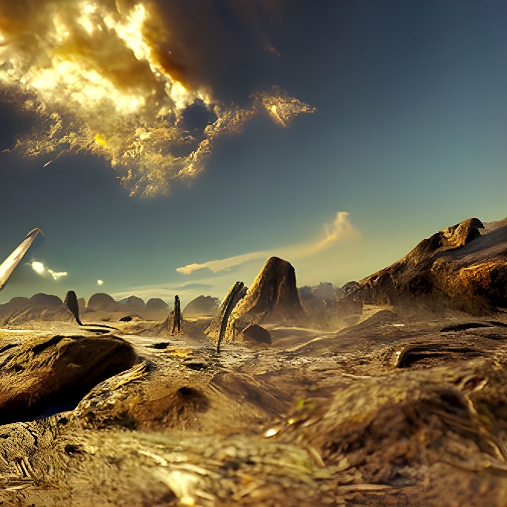 Extraterrestrial landscape in the style of Yintion J, beautiful cryengine artstation 8k ...